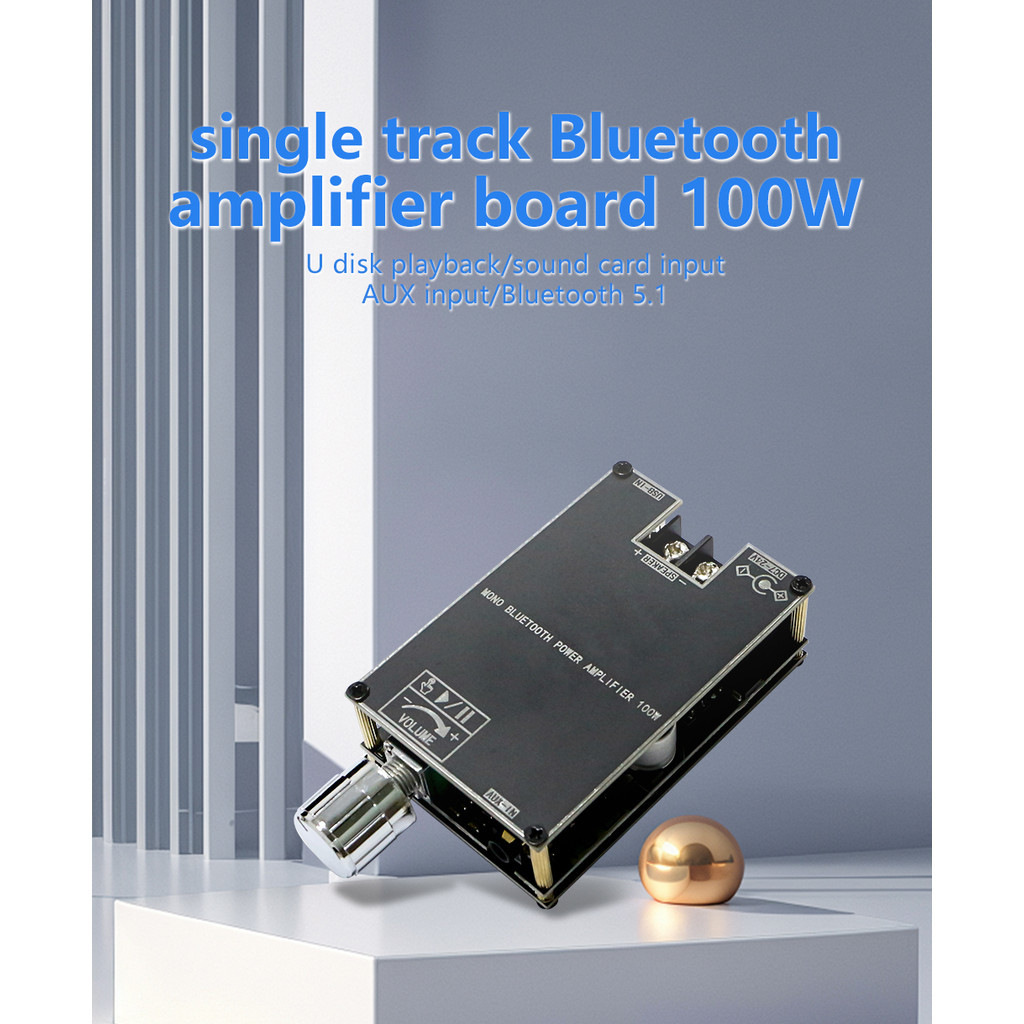 Zk-1001b Mono 100W โมดูลบอร์ดขยายเสียงบลูทูธพร้อม TWS ไปยังฟังก์ชั่น ...