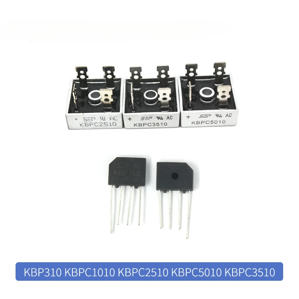 5pcs คุณภาพสูงสะพานวงจรเรียงกระแสไดโอด KBP310 KBPC1010 KBPC2510 ...