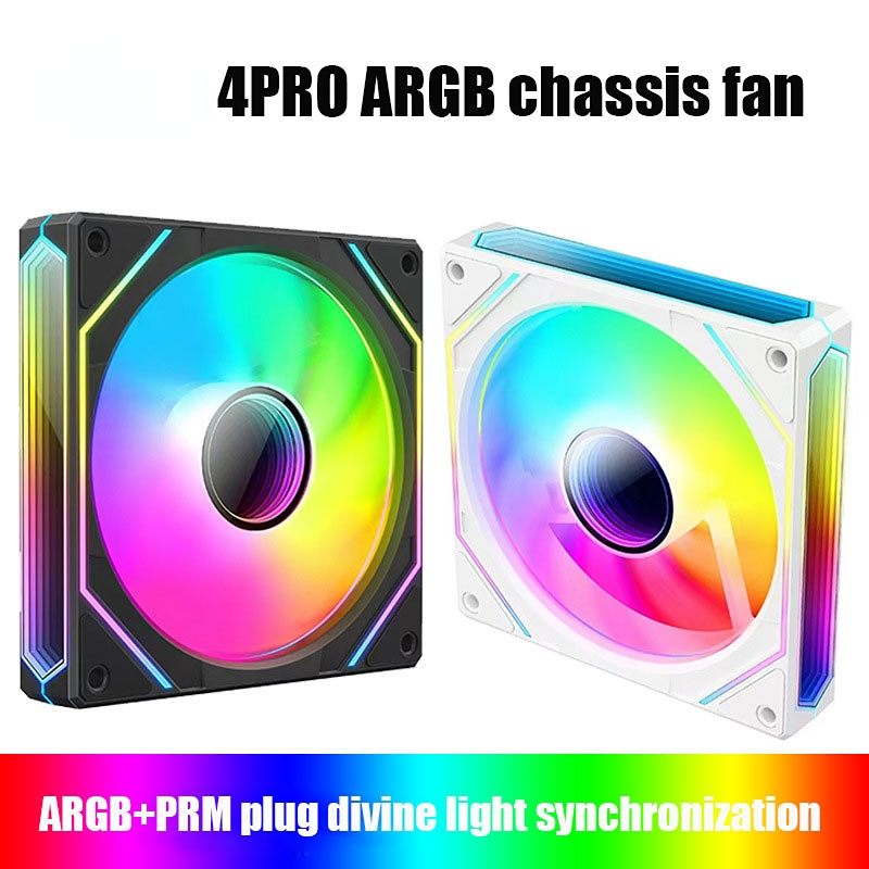 พัดลมระบายความร้อน 4 Pro 4th Generation 5v3 Pin 12CM ARGB PWM เลนส์คู่คอมพิวเตอร์พัดลมฮีทซิงค์ ...