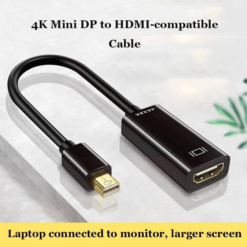 Mini DisplayPort to HDTV-เข้ากันได้กับอะแดปเตอร์ 4K/1080P Mini DP Male ...