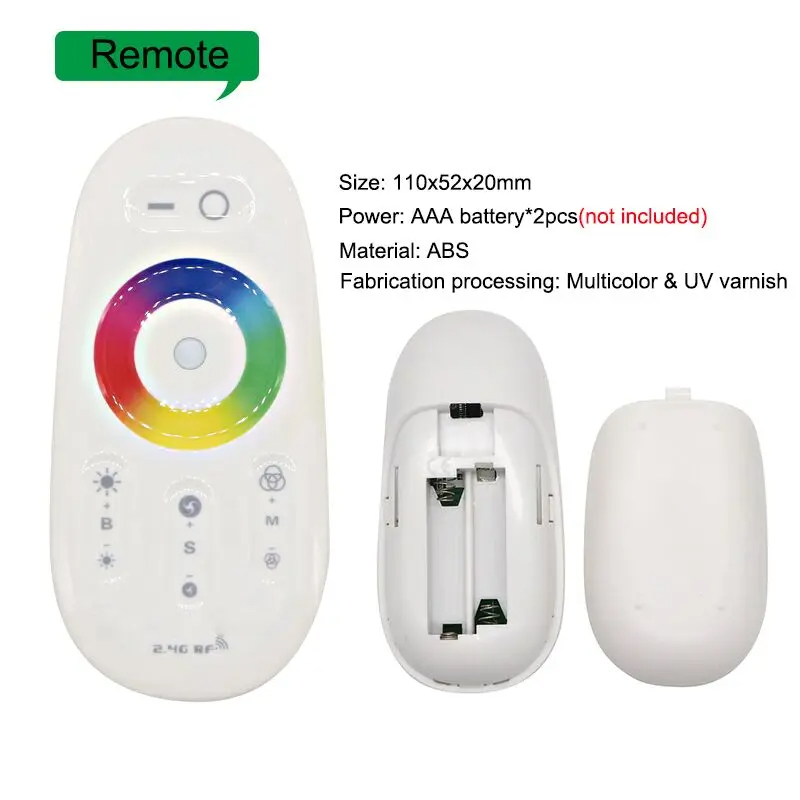 หน้าจอสัมผัส LED RGB/RGBW Controller 2.4G ไร้สาย DC12-24V Touch RF ...