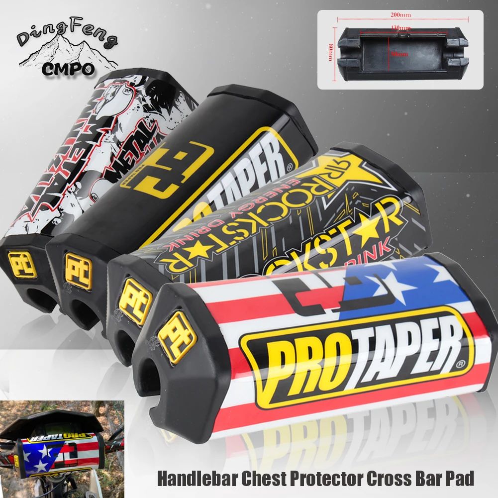 Square Motocross Handlebar Chest Protector Cross Bar Pad Fit 1-1/8 ...