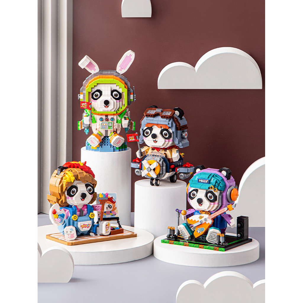 1pcs Lizhi LOZ/Panda Dreamer Series เครื่องบิน Mini Particle Assembly Building Block ของเล่นชุด ...