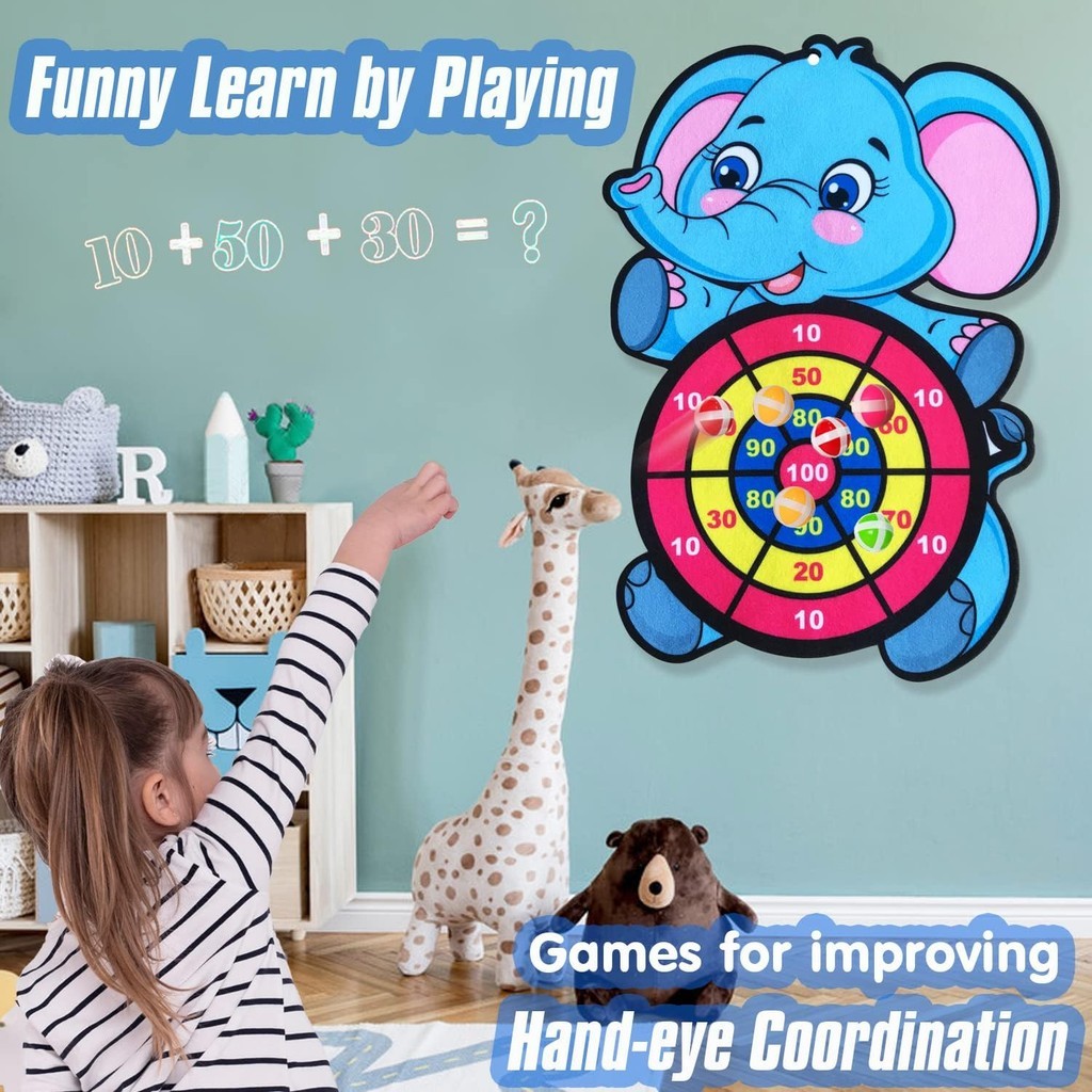 1 ชิ้นเด็ก Sticky Ball Bow Arrow Dart Board Sticky Ball เป้าหมายยิง ...