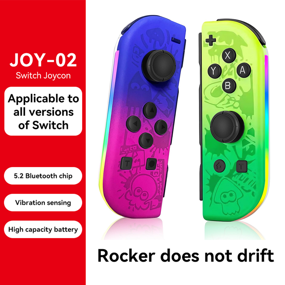Bt 5.2 Joy Controller RGB LED สวิทช์ L/R Joypad สําหรับ Nintendo Switch/Lite/Oled JoyCon ...