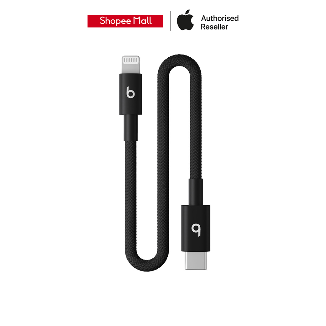 Beats USB-C to Lightning Woven Short Cable (20 cm) - Bolt Black ...