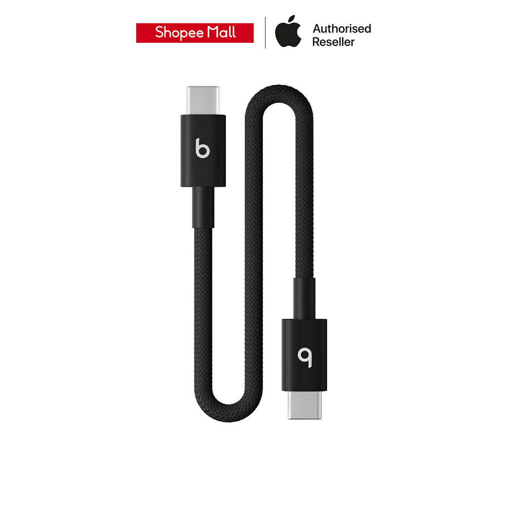 Beats USB-C to USB-C Woven Short Cable (20 cm) - Bolt Black | Shopee ...