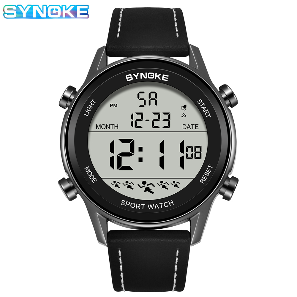 Synoke นาฬิกาผู้ชายกันน้ํากีฬานาฬิกาดิจิตอล LED นาฬิกาอิเล็กทรอนิกส์ | Shopee Thailand