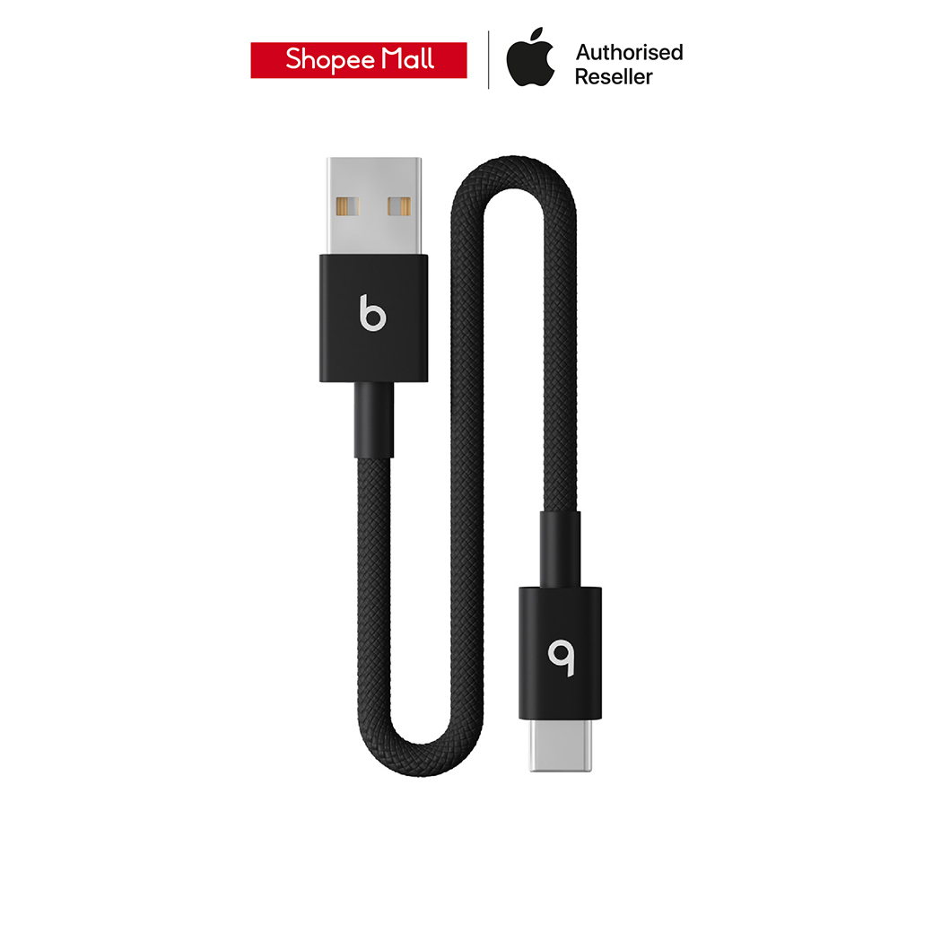 Beats USB-A to USB-C Woven Short Cable (20 cm) - Bolt Black | Shopee ...