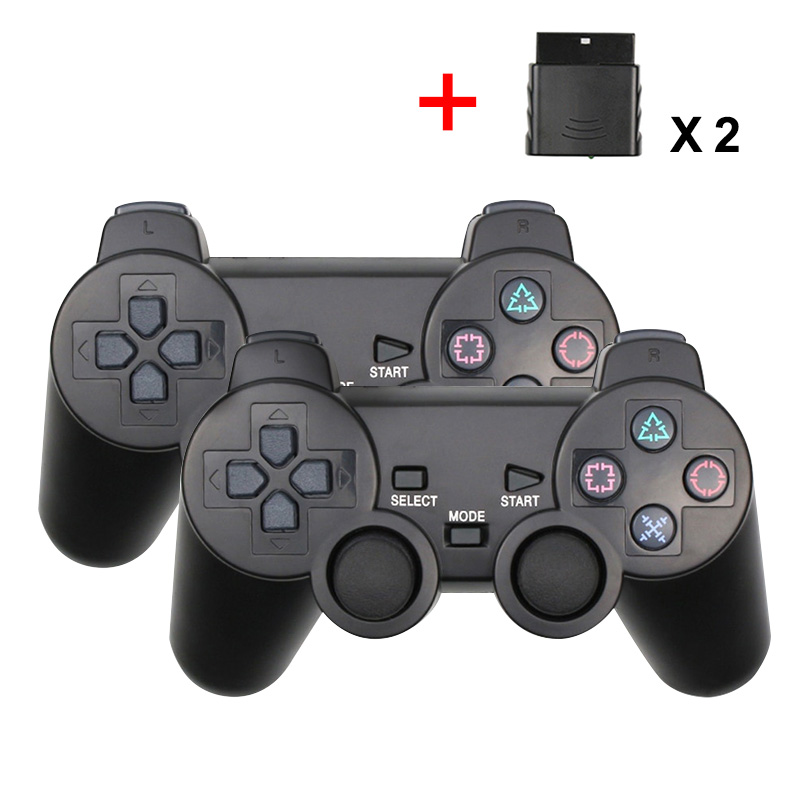 2.4G Wireless Gamepad สําหรับ SONY PS2 คอนโซล Dual Vibration Shock จอย ...