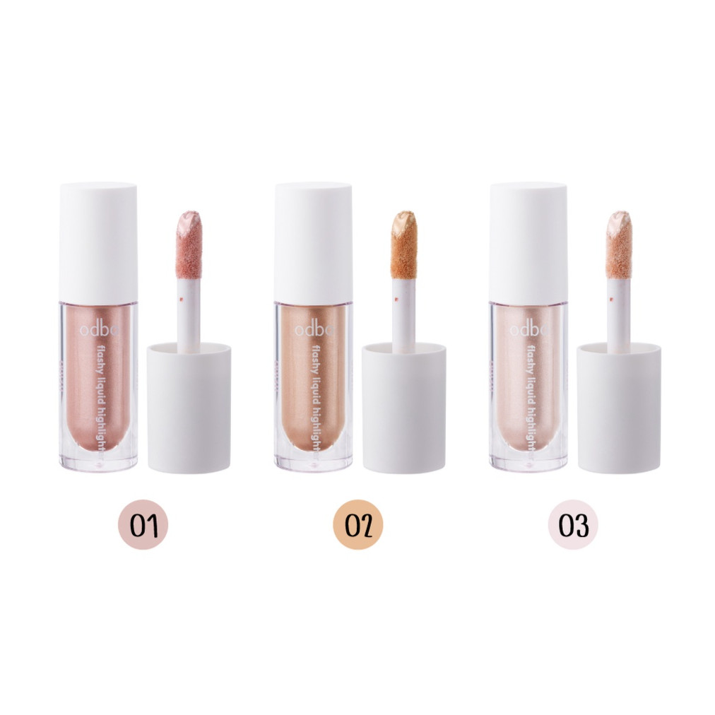 odbo Flashy Liquid Highlighter โอดีบีโอ แฟลชชี่ ไฮไลท์ เนื้อลิควิด ผสมชิมเมอร์ ไฮไลท์เตอร์ 4g ...