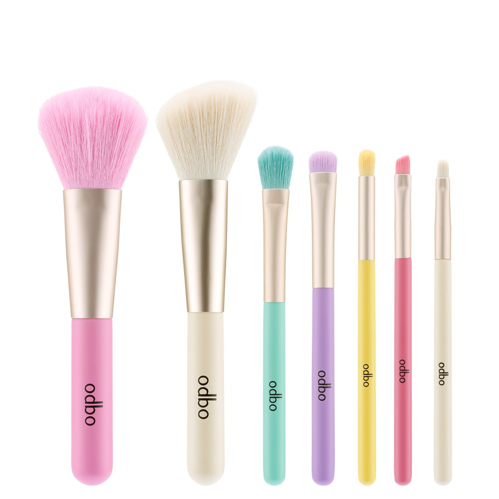 odbo Perfect Brush Beauty Tools OD8-193 โอดีบีโอ ชุดแปรง เซทแปรงแต่งหน้า 7 ชิ้น ฟรีกระเป๋าสีชมพู ...