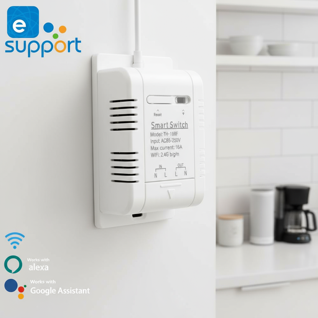Ewelink TH-16 สวิตช์อัจฉริยะ WiFi พร้อมเซ็นเซอร์วัดอุณหภูมิระยะไกล 16A ...