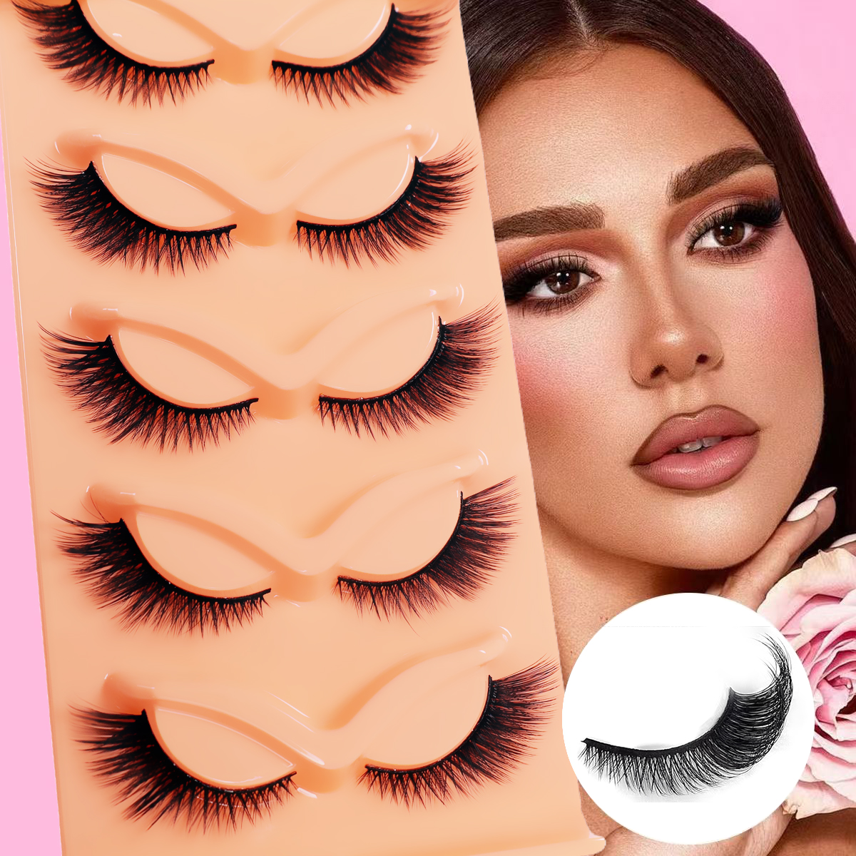 5 คู่ยุโรปและอเมริกา Fox-Style False Lashes: Volumizing One Piece ...