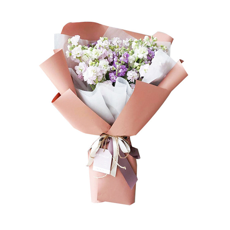 ห่อช่อดอกไม้กันน้ําเกาหลี 56x56 ซม. – สีทึบสําหรับดอกกุหลาบ, ตะกร้า ...