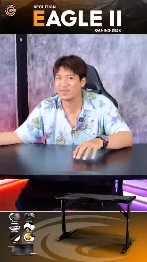Neolution E-Sport Gaming Desk รุ่น Eagle II โต๊ะคอมพิวเตอร์ ไฟLED มีที่รองแก้วน้ำและที่แขวนหูฟัง ...