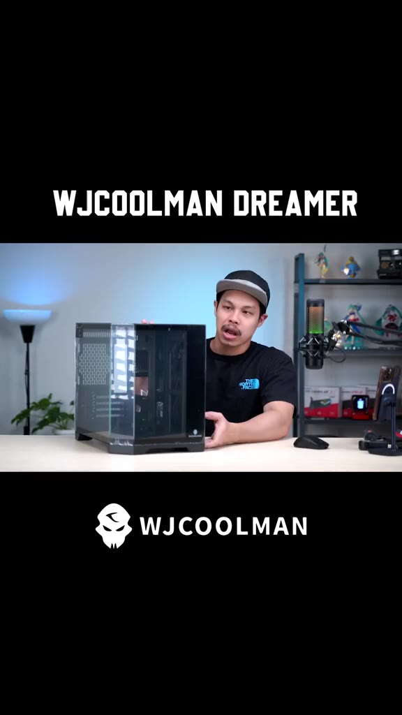 เคสคอมพิวเตอร์ WJCOOLMAN Dreamer MATX Panorama Tempered Gaming Case (No ...