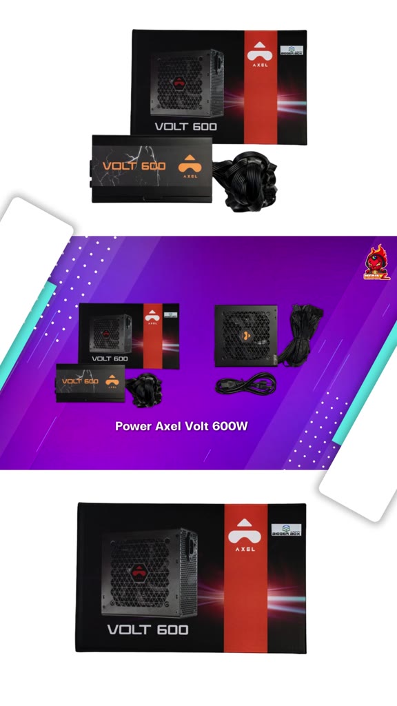 ส่งด่วน+โค้ดลด พาวเวอร์ซัพพาย 600W มีสายไฟการ์ดจอ สายดำแบนสวยหรู Axel ...