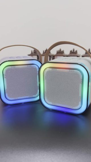 EAKER K12 ลำโพงบลูทูธ ไมโครโฟนคู่ ของแท้ RGB มินิ แบบพกพา ลำโพงคาราโอเกะไร้สายกลางแจ้งขนาดเล็ก ...