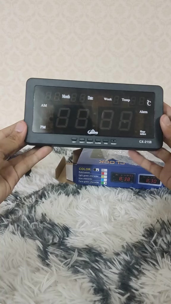 Caixing CX-2158 นาฬิกาดิจิตอล LED นาฬิกาตั้งโต๊ะ นาฬิกาติดผนัง ใช้ไฟรถไฟบ้าน พร้อมสายในรถและ ...