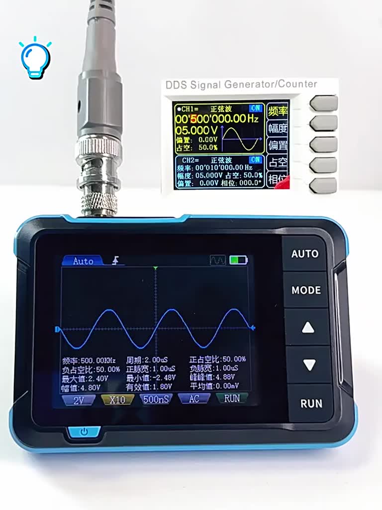 FNIRSI DSO-153 ออสซิลโลสโคปแบบพกพา 1MHz, Sampling Rate 5MSa/s ...