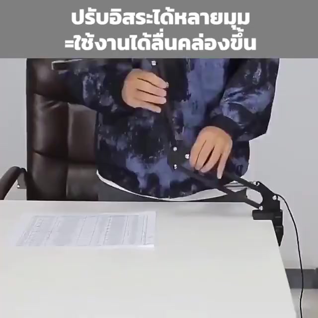 โคมไฟแว่นขยาย พับได้ แว่นขยายตั้งโต๊ะ LED3โหมด แหล่งจ่ายไฟUSBแว่นขยาย8xมีไฟ โคมไฟตั้งโต๊ะสักคิ้ว ...