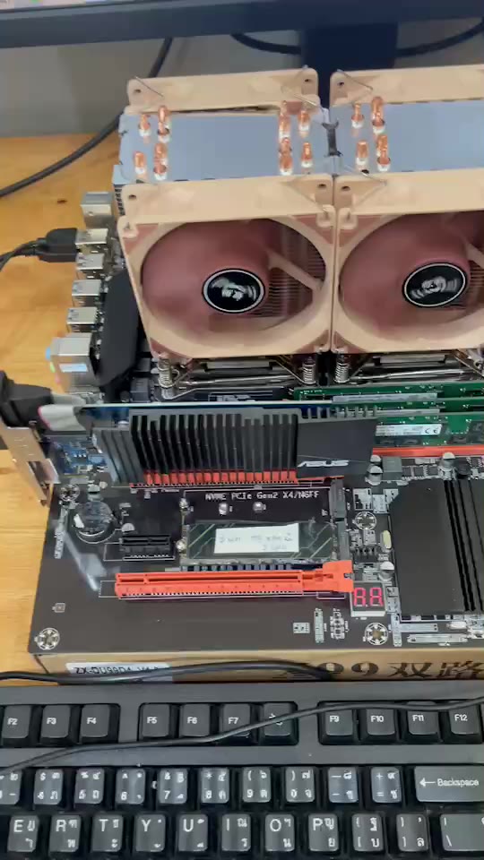 ชุด Mb x99 Dual M.2 x2 cpu intel Xeon E5 2680v4 dual 28c/56t 2.4-3.3ghz ...
