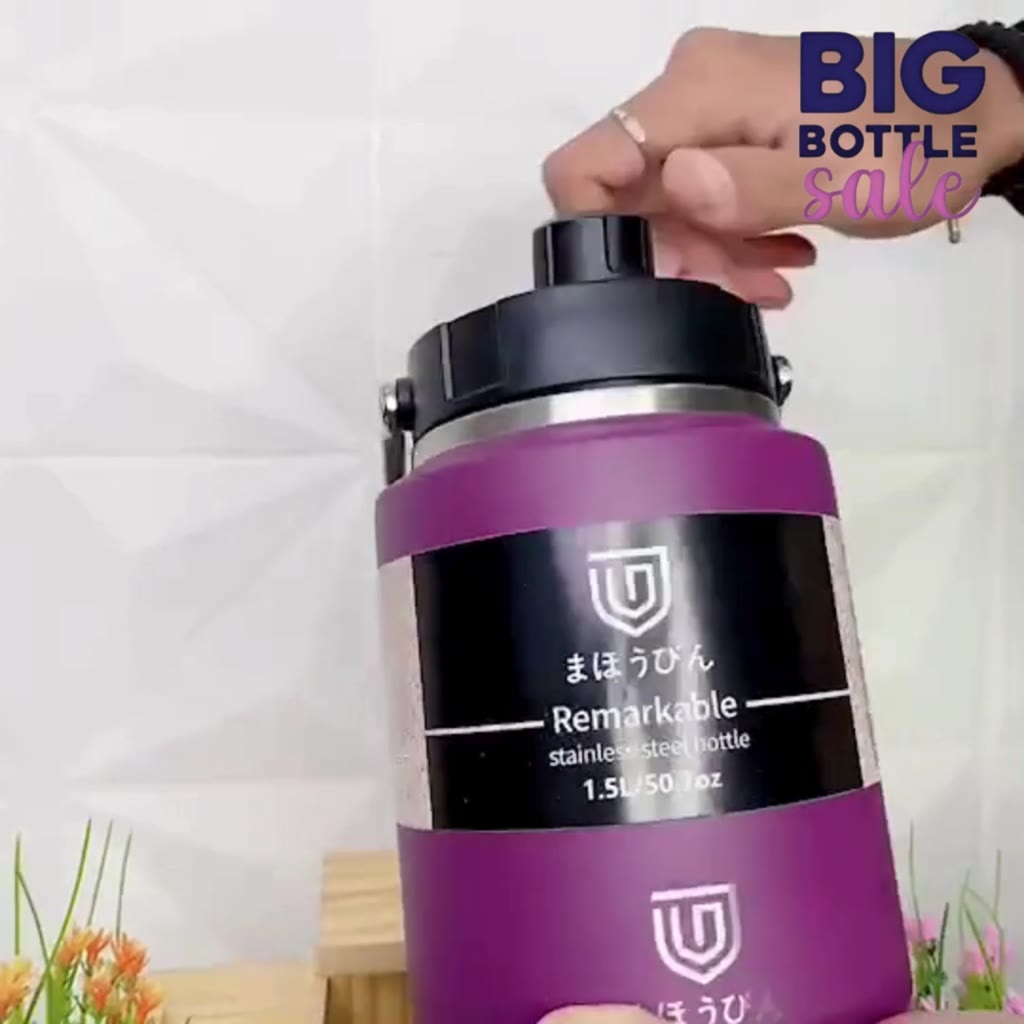 Mahobin กระติกน้ำ เก็บอุณหภูมิ กระบอกน้ำเก็บความเย็น 1500ML/2000ml สแตนเลส316 M-15 / M-20 ...