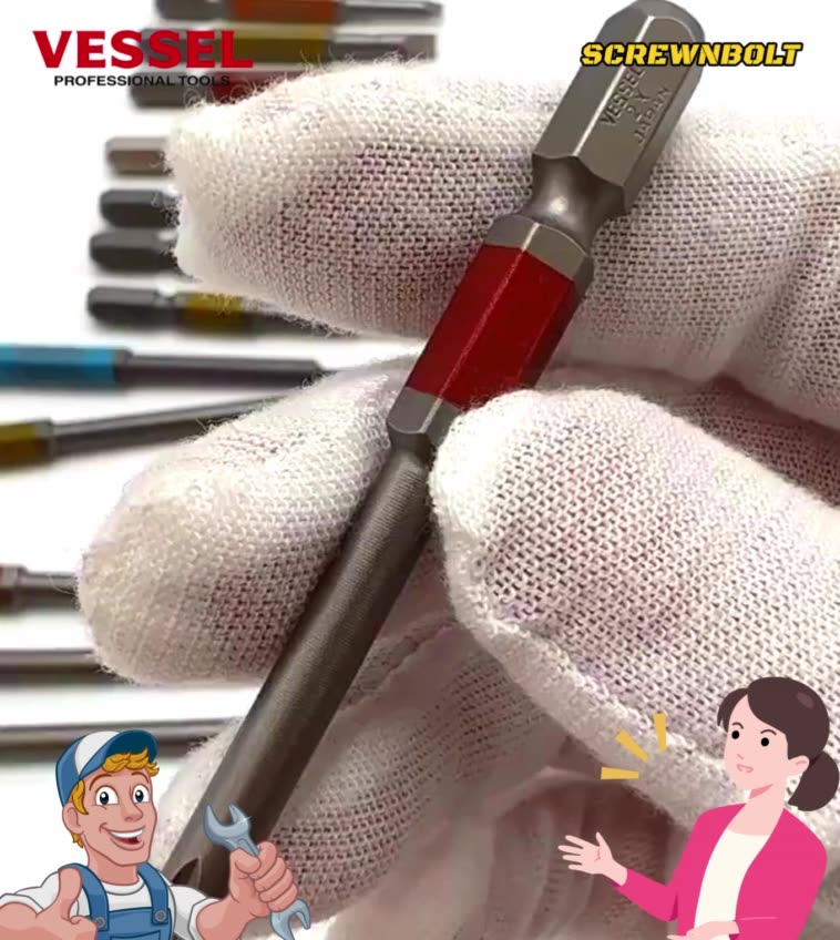 VESSEL ดอกไขควง แม่เหล็ก หัวแฉก/ปากแบน เล็ก ไมโคร จิ๋ว เกรด HRC62 PH0 ...