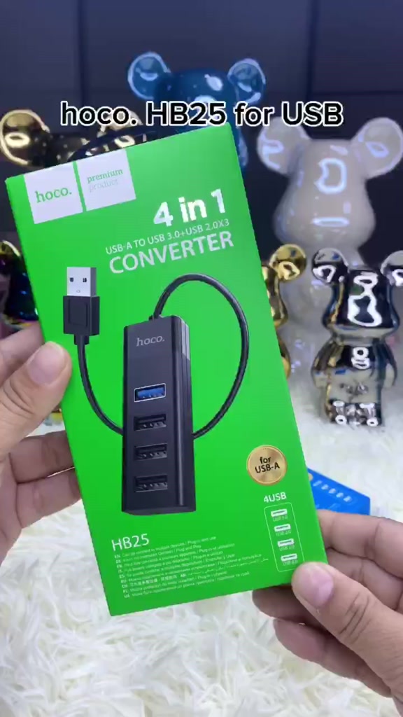 Hoco HB1 / HB25 USB 4USB PORT HUB อุปกรณ์เพิ่มช่อง USB 4 ช่อง bestbosss ...