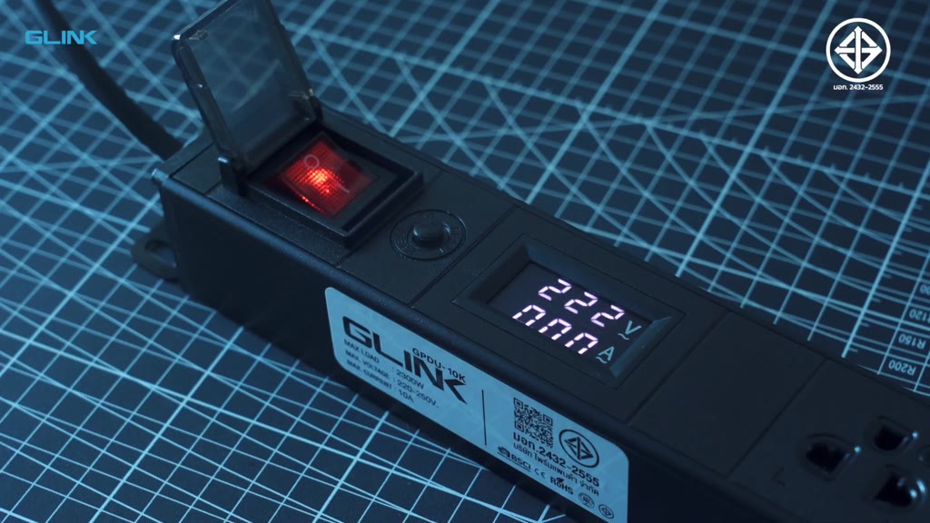 Glink GPDU-10/11/12/13 Plug Rack 1U 6Way/10Way 2M LCD Display ...