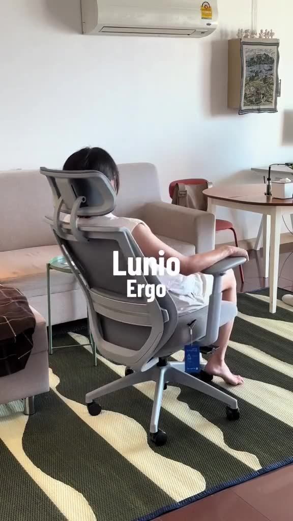 Lunio Ergo เก้าอี้ทำงาน เพื่อสุขภาพ มาตรฐาน USA ออกแบบเพื่อรองรับสรีระตามสรีรศาสตร์ ไร้กังวล ...
