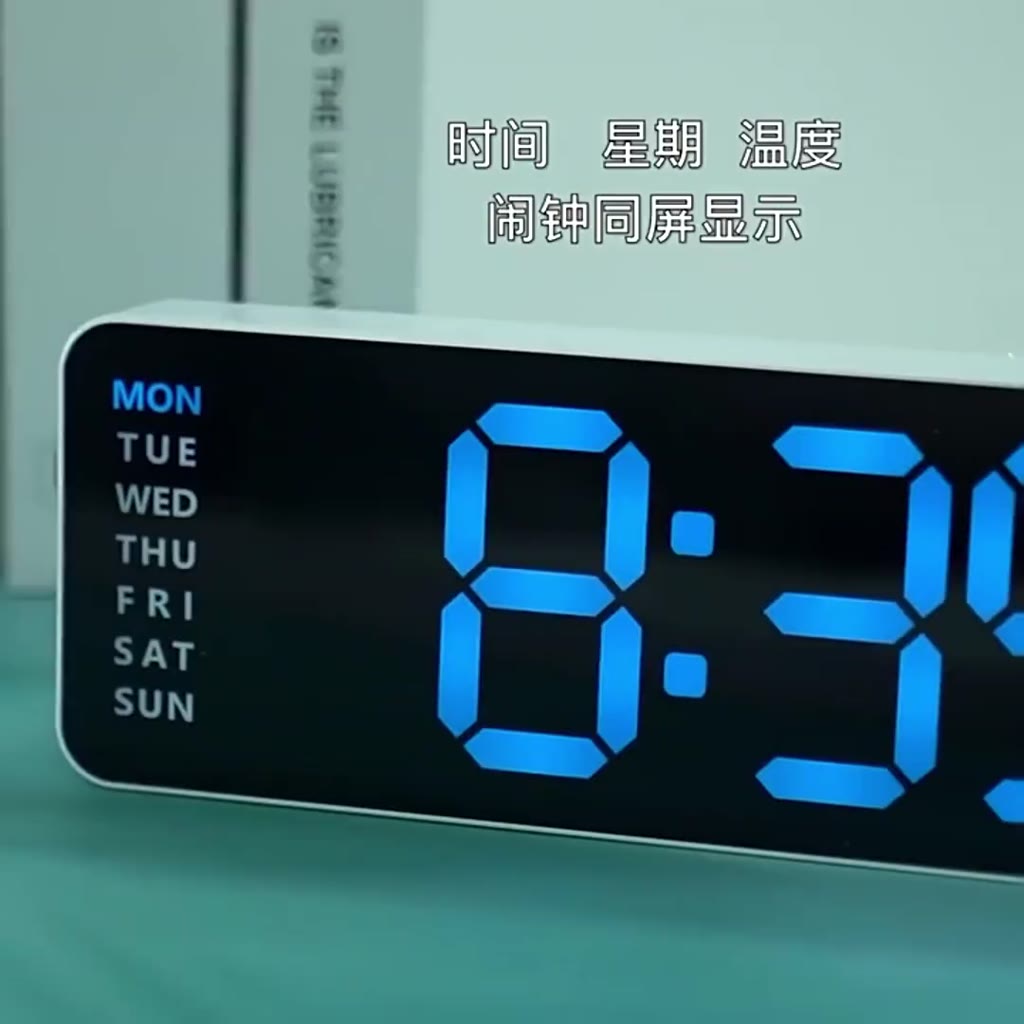 นาฬิกาดิจิตอลติดผนัง นาฬิกาดิจิตอล นาฬิกาแขวนผนัง LED DIGITAL CLOCK แบบ ...