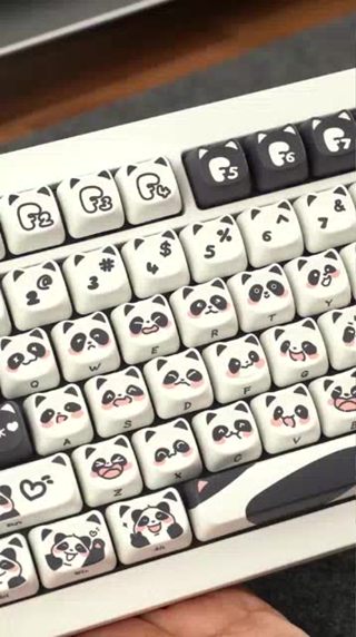 คีย์แคป AKKO Dye-sub Panda 142 Key MAO profile PBT Keycaps Set แพนด้า ...