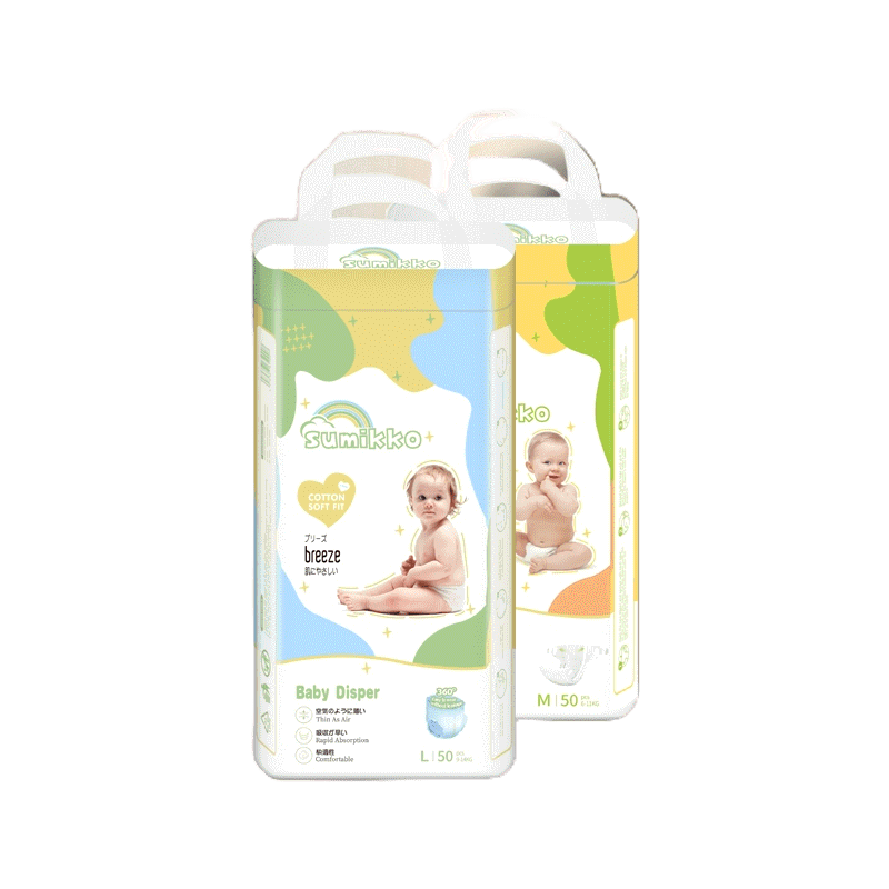 Sumikko 50 ชิ้น ผ้าอ้อมเด็ก กางเกง แบบเทป BABY DIAPER PANTS S/M/L/XL/XXL/XXXL | Shopee Thailand