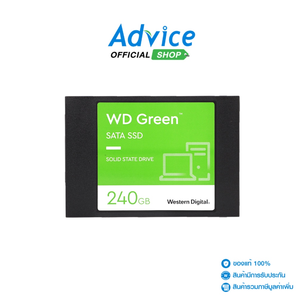WD SSD เอสเอสดี SATA 240 GB GREEN (WDS240G3G0A) - A0143883 | Shopee ...