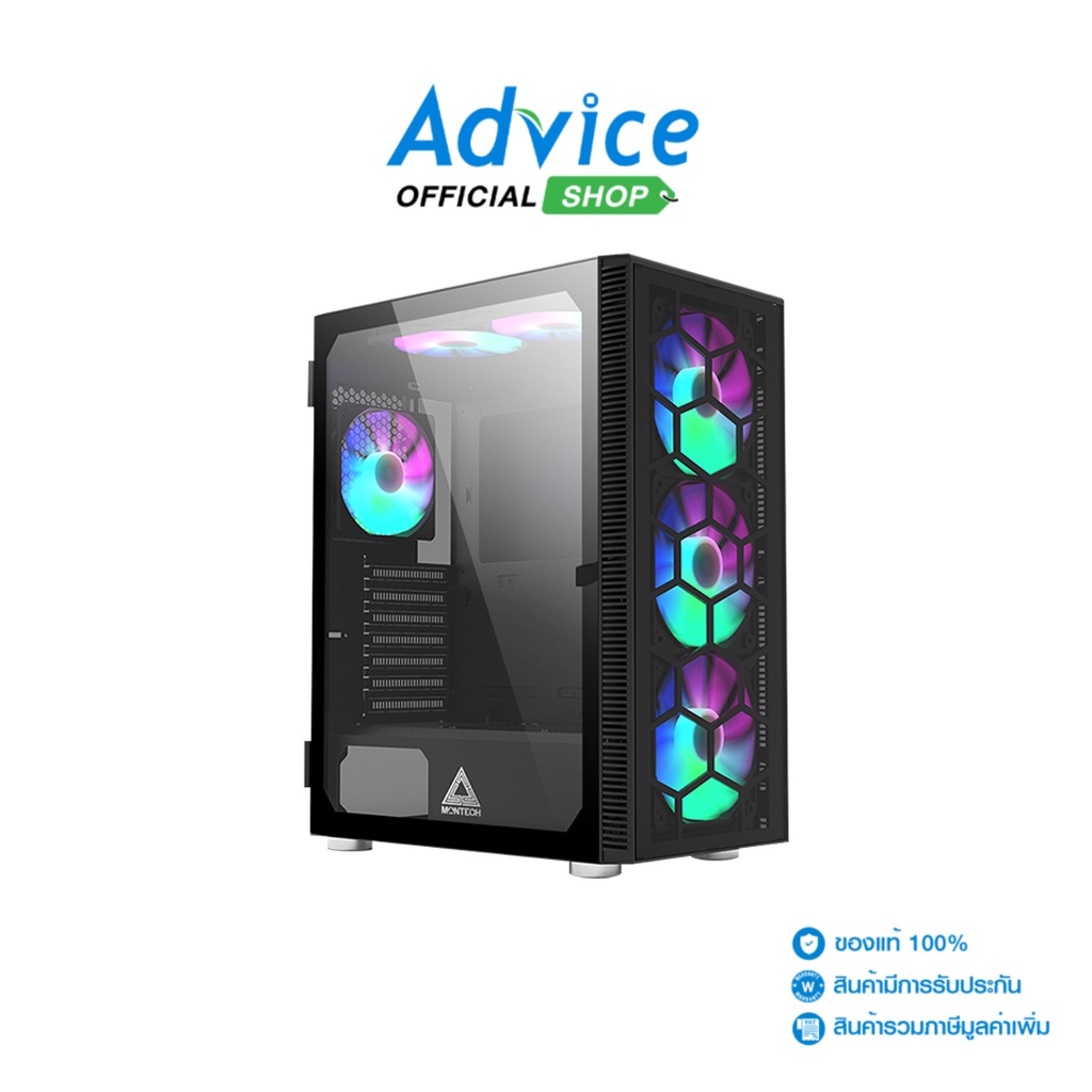 MONTECH ATX CASE เคสคอมพิวเตอร์(NP) X3 GLASS (BLACK) - A0139305 ...