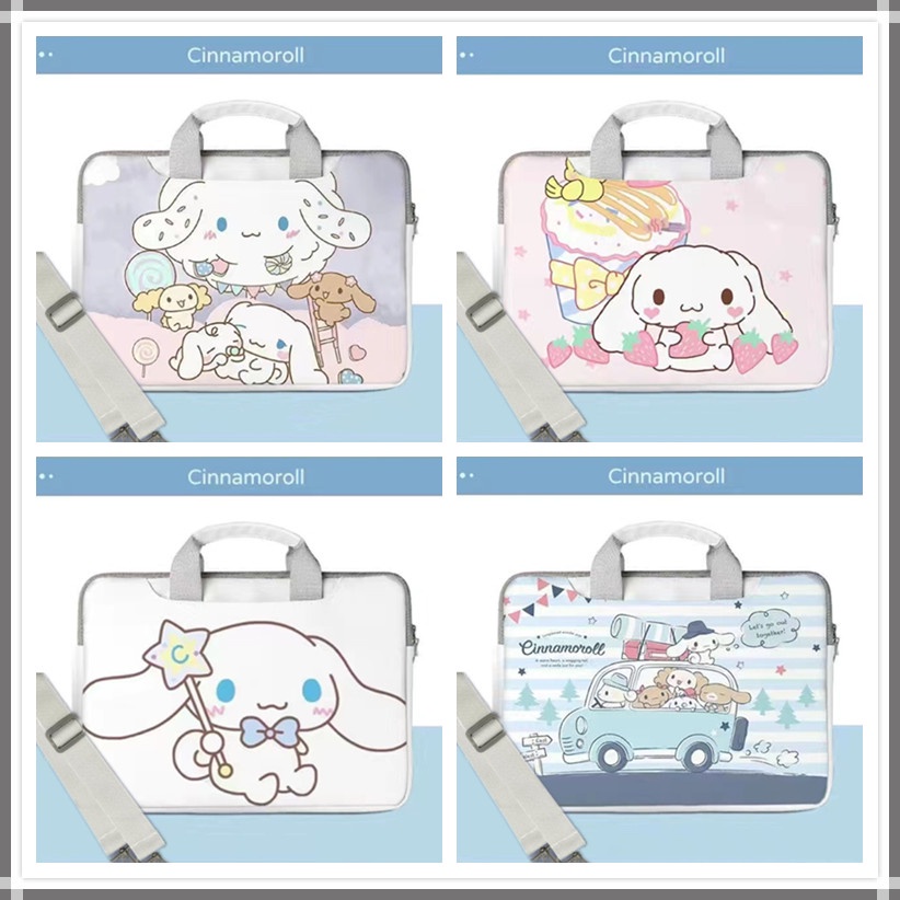 ⭐️Send shoulder strap⭐️PU Waterproof Computer bag Cartoon Cinnamoroll ...