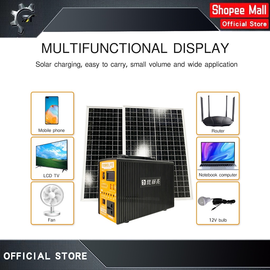 2023*hot*220V 150W Solar Portable Powerbank 50400mA Solar Panel Charger ...