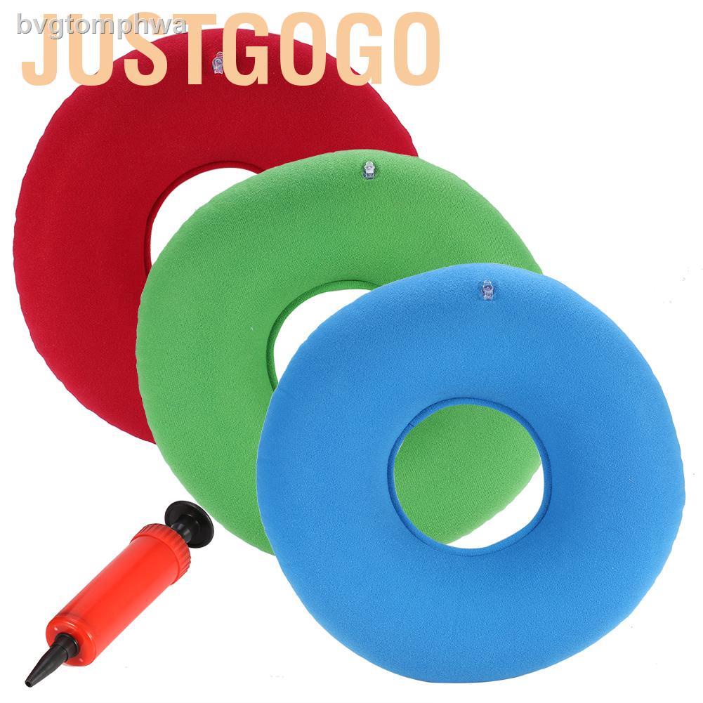 Justgogo 3Colors New Inflatable Round Chair Pad Hip Support Hemorrhoid ...