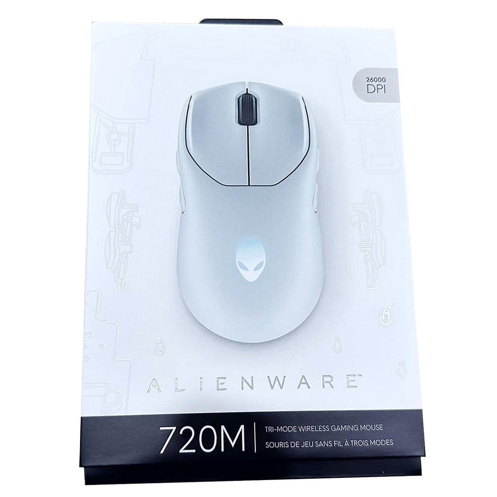 Alienware AW720M Tri-Mode Wireless Gaming Mouse ( Lunar light ) - 26000 ...