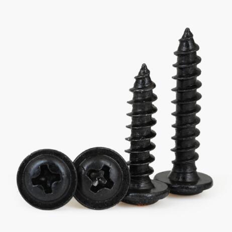 Pwa สกรูหัวกลม สีดํา พร้อมปะเก็น หัวกระทะ หัวแหลม M3 M3.5 M4 M5 | Shopee Thailand