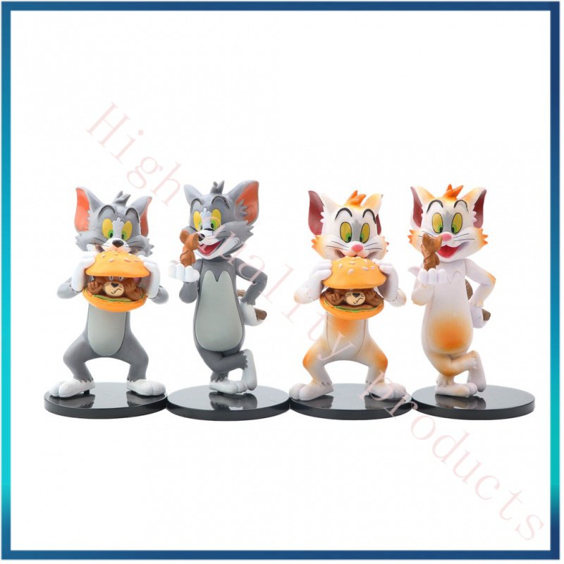 ของเล่นฟิกเกอร์ Tom Cats Humburger And Frid Chicken 11 เซนติเมตร 4 ชิ้น ...