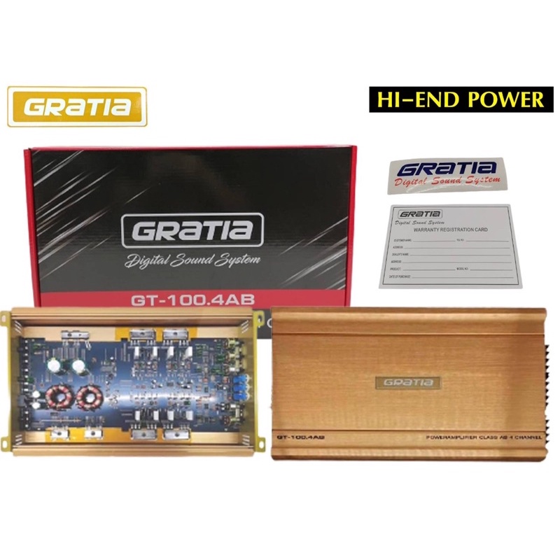🔥 SPECIFICATION เพาเวอร์ 4CH GRATIA GT-100.4AB สเปก Korea 🔥 | Shopee Thailand