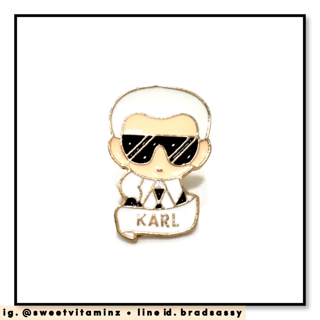 Karl Brooch • Karl Pin • เข็มกลัดรูปการ์ตูน • เข็มกลัดโลหะผสม • Cartoon ...