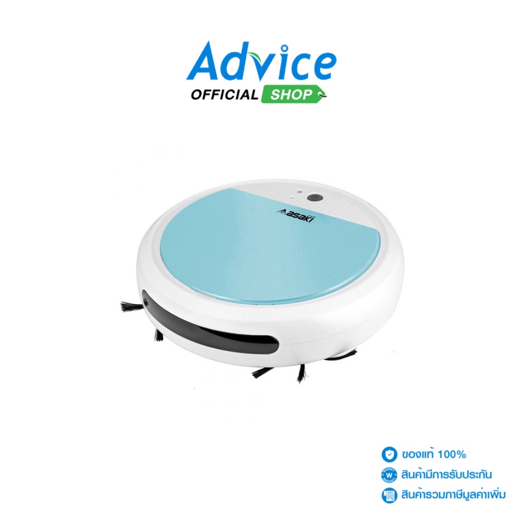 ASAKI หุ่นยนต์ดูดฝุ่น AK-RV9100 (BLUE) | Shopee Thailand