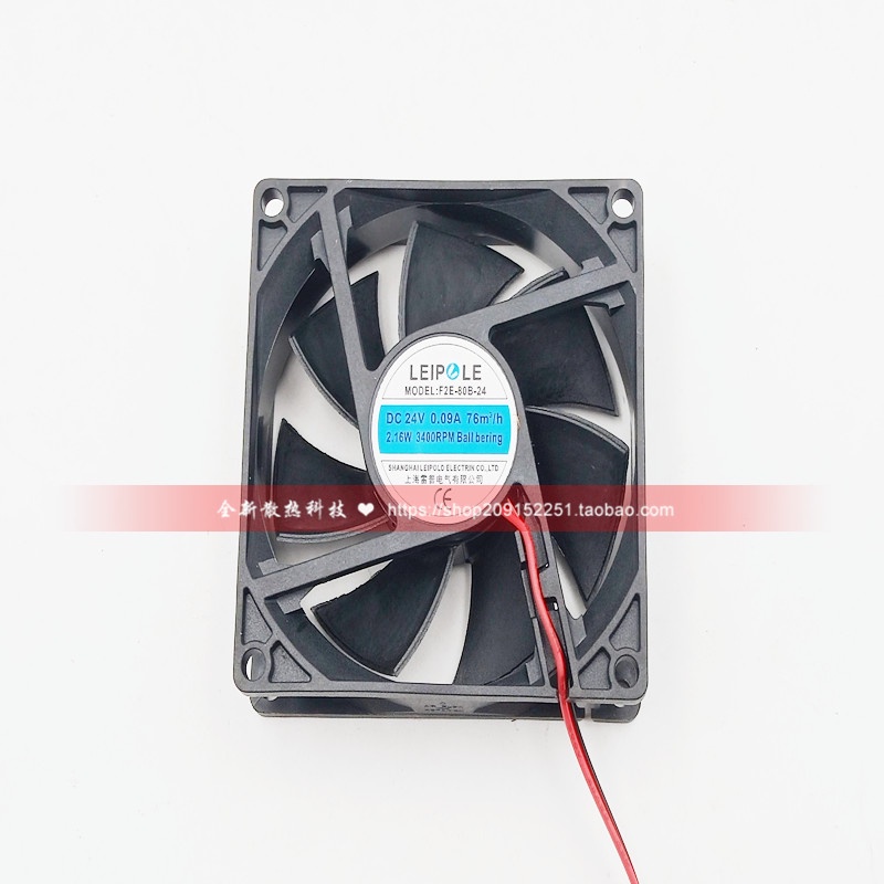 Leipole LEIPOLE พัดลมไฟฟ้าพัดลมระบายความร้อน F2E-80B-024 เครื่องเชื่อมไฟฟ้าอินเวอร์เตอร์ DC24V ...