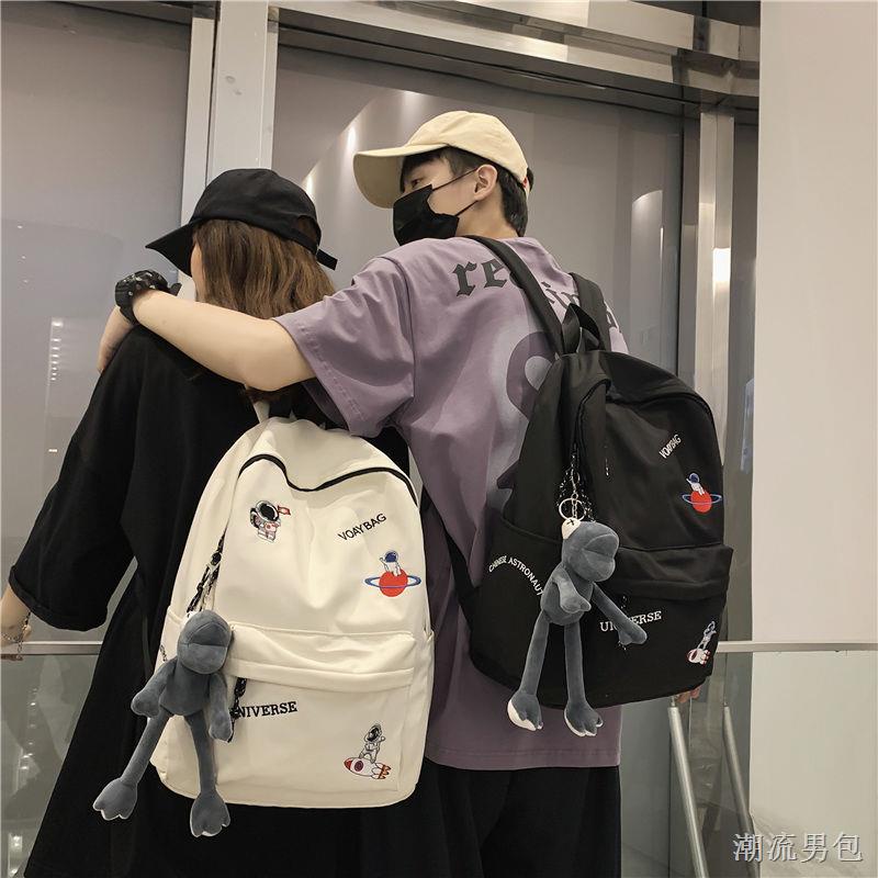 QaQ กระเป๋านักเรียนชาย ins tide cool บุคลิกภาพแฟชั่นงานปักนักเรียนมัธยม ...