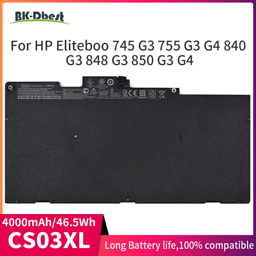 BK-Dbest แบตเตอรี่แล็ปท็อป CS03XL สำหรับ HP 745 G3 840 G2 850 G3 ZBook ...