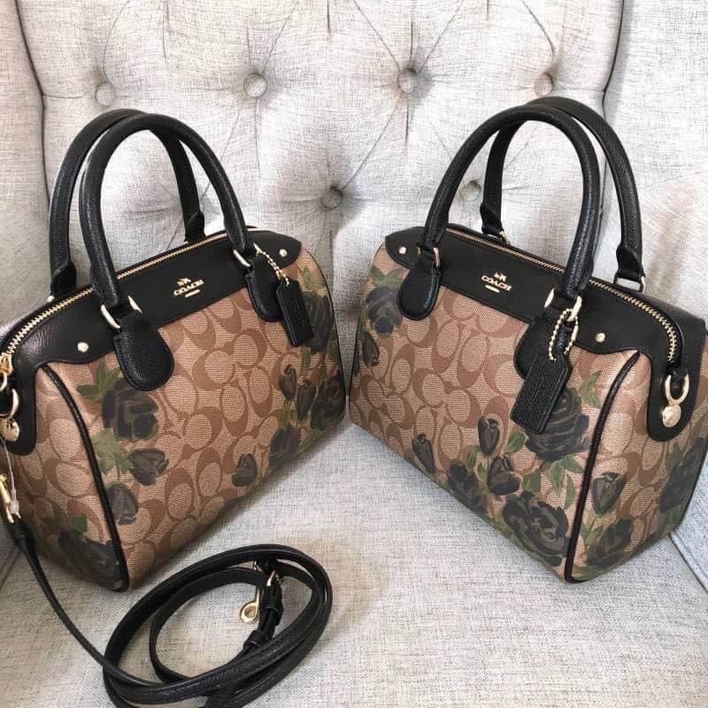 พร้อมส่ง NEW COACH MINI BENNETT SATCHEL WITH CAMO ROSE FLORAL PRINTลาย ...